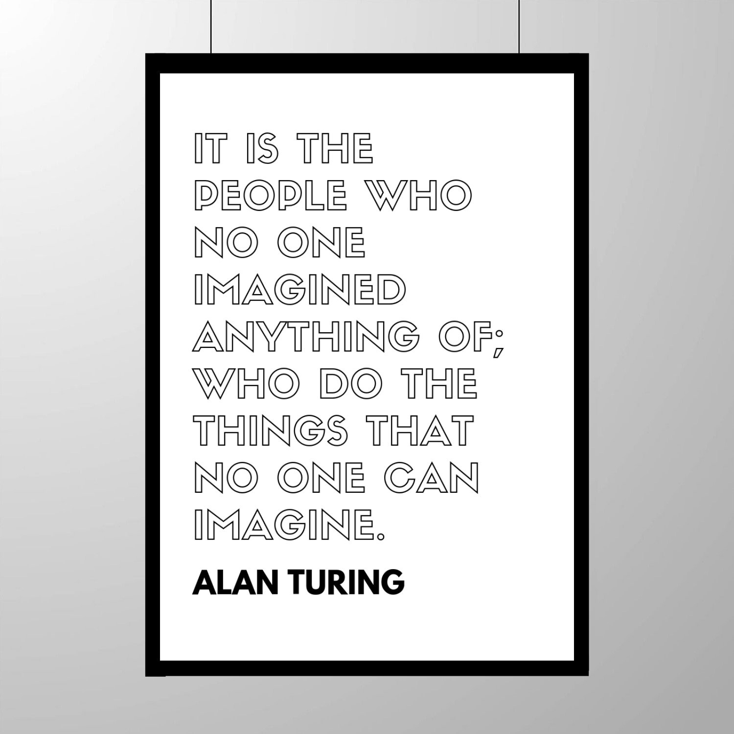 Alan Turing Inspirational Typography Quote Poster | Etsy UK