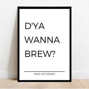 Mancunian Slang Artwork Poster for Simple Decor Design - Etsy