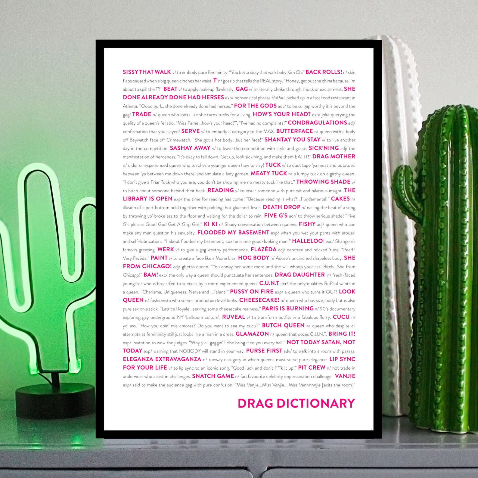 Rupauls Drag Race Quote Print Poster in A3 or A4 | Etsy