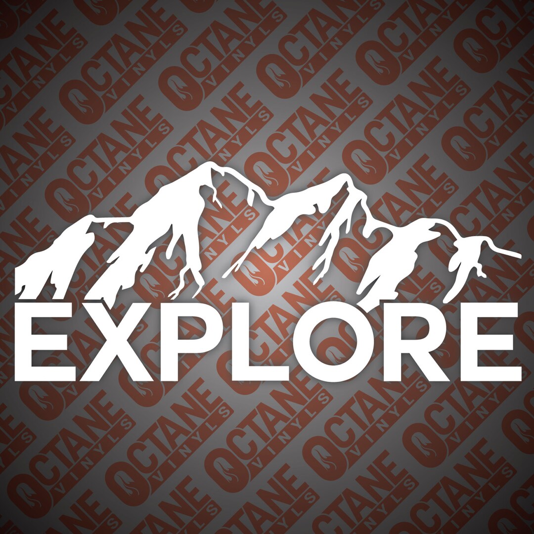 Explore Decal, Create an Adventure, Wilderness Sticker, Rocky Mountains ...