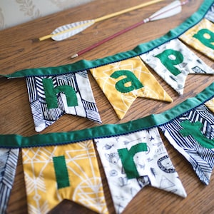 CUSTOM: Neutral Fabric Happy Birthday Banner Made to Order, Handmade ...