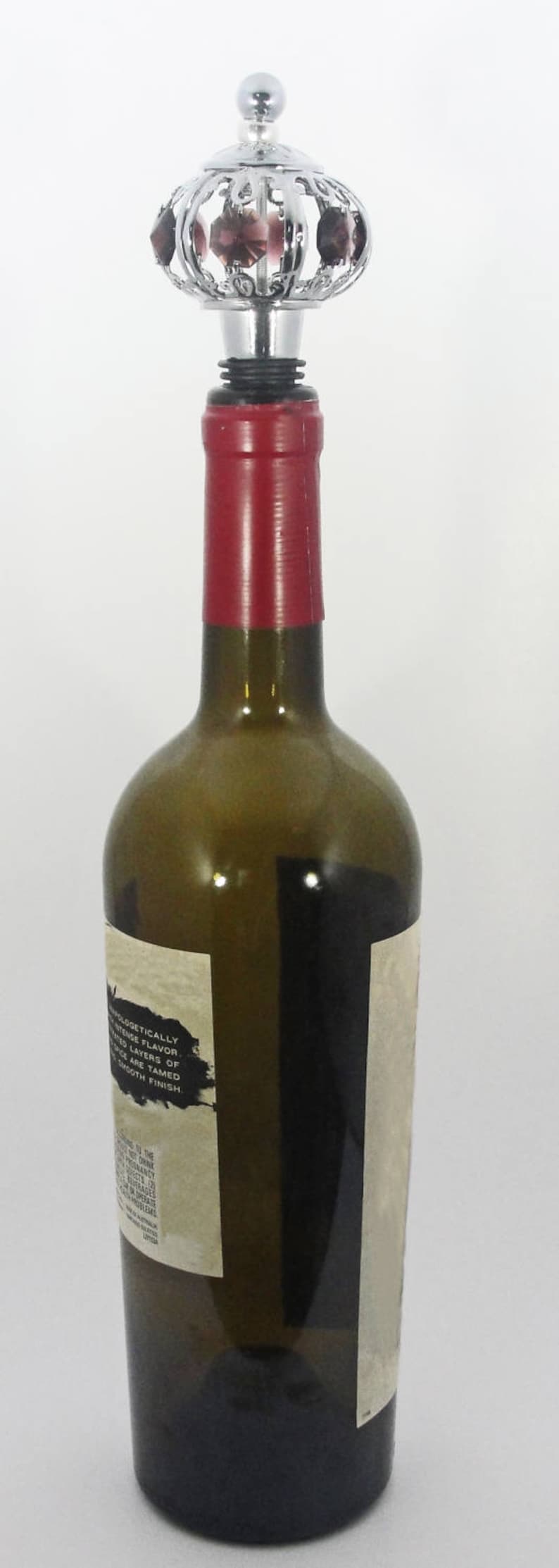 CROWN Wine Stopper With Purple AUSTRIAN Crystal Design - Etsy