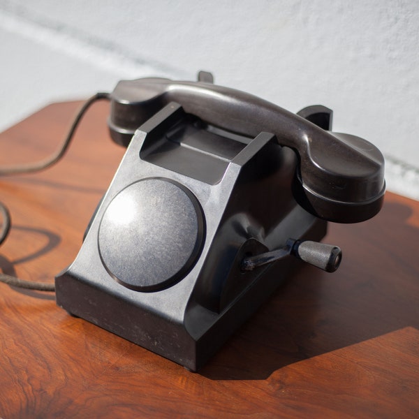 Black Bakelite Phone - Etsy