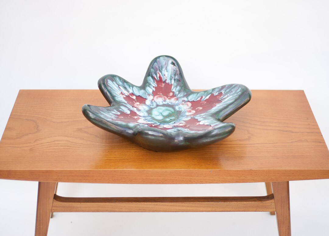 Longwy Tourmalines Ceramic Dish, Fruit Bowl, Centerpiece, Made in ...