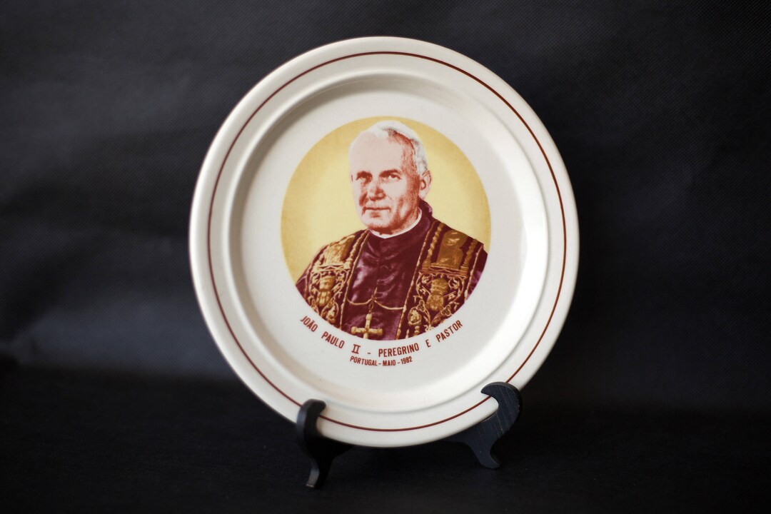 Lot 4 Vintage Plates, Decorative, Pope John Paul II, Religious ...