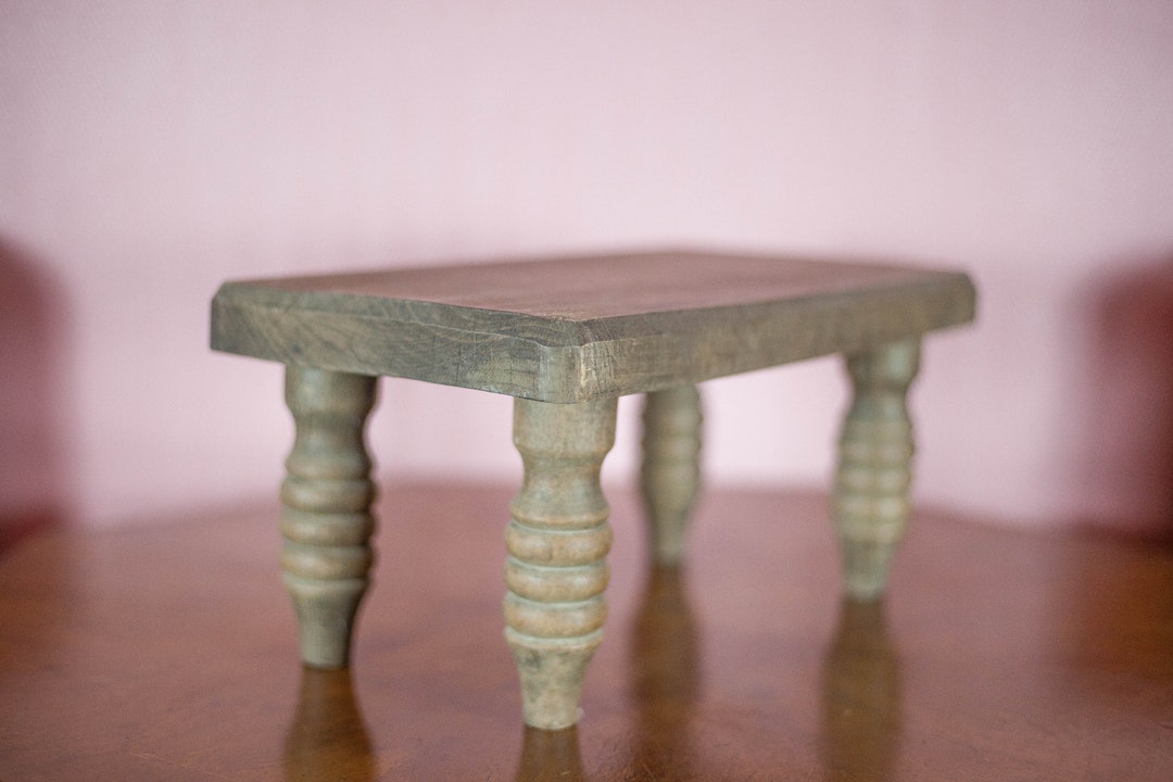 Vintage Stool, Plant Stand, Mini Stool, Wooden Stool, Mini Table, Plant ...