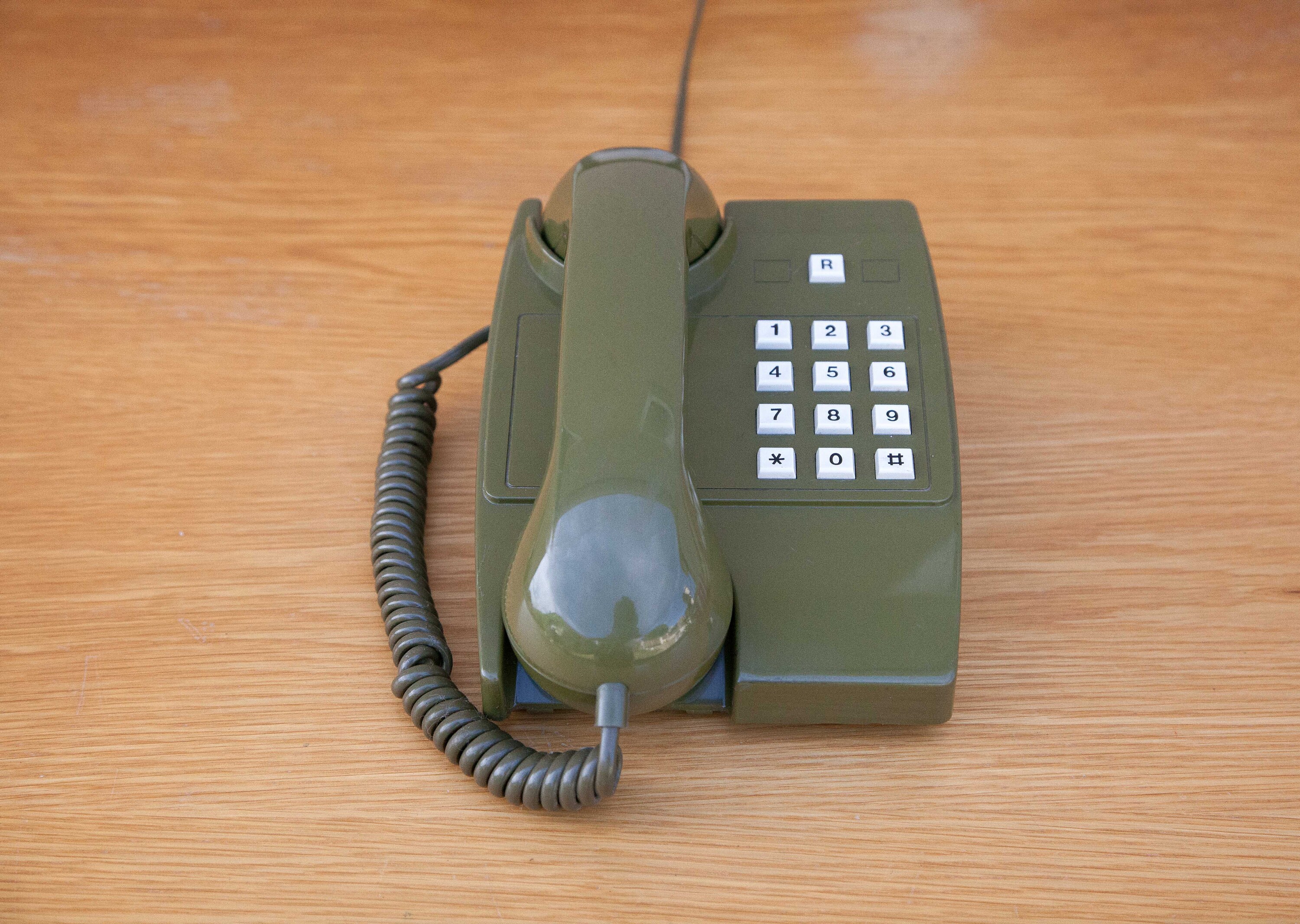 Push Button Telephone Green
