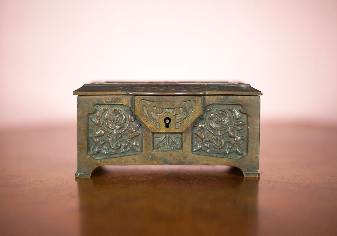 Bronze Chest, Bronze Jewelry Box, Bronze Jewelry Box, Art Nouveau ...