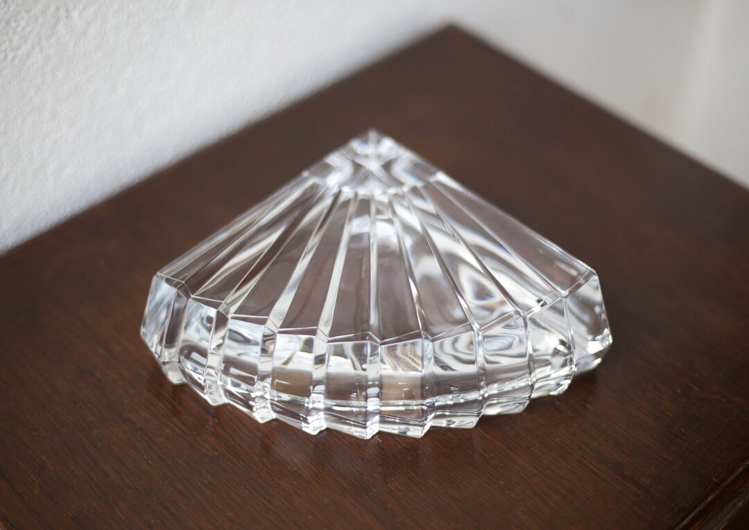 Arques Crystal Ashtray, Fan-shaped Ashtray, Glassware, Arques Crystal ...