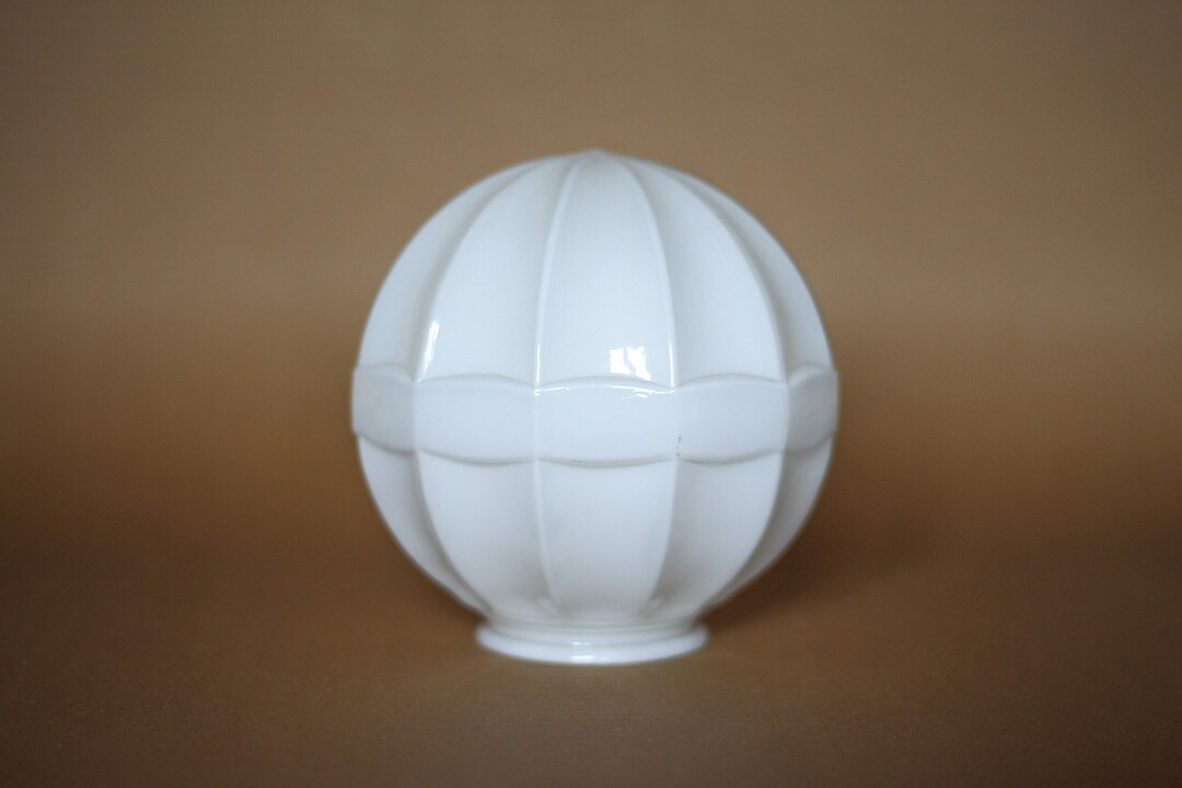Vintage Globe, Opaline Globe, White Opaline Glass Lampshade, Ball Light ...