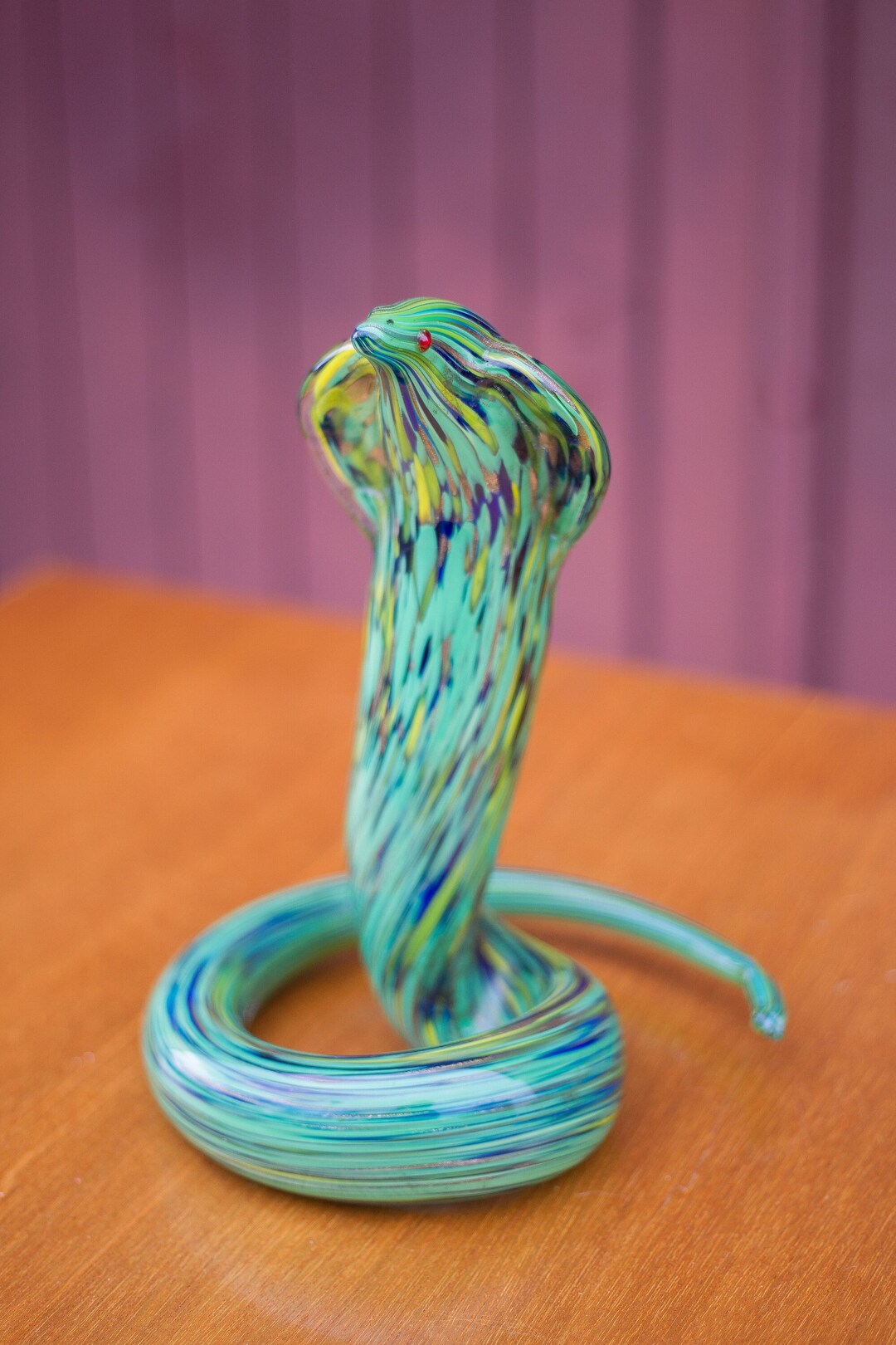 Large Murano Snake, Murano Green Snake, Glass Snake Statue, Murano ...