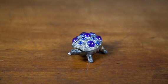 Vintage turtle, brass box turtle, brass turtle with b… - Gem