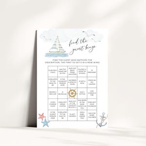 PRINTED Nautical Baby Word Search, Sailboat Baby Games, Choice of 10 ...