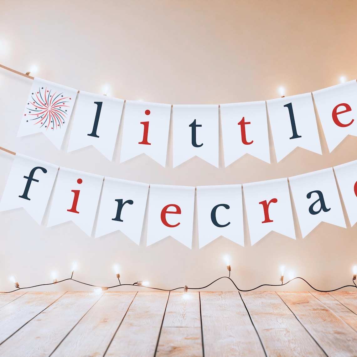 Little Firecracker Baby Shower Template Bundle: Patriotic Party ...
