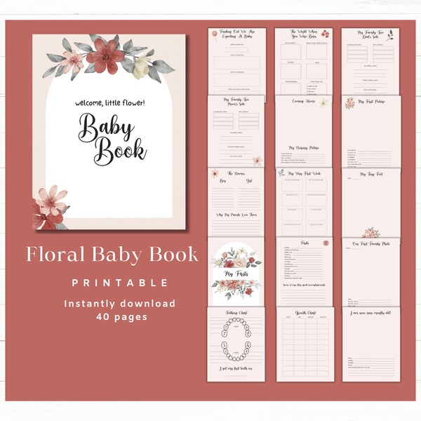 Printable Baby Book - Etsy