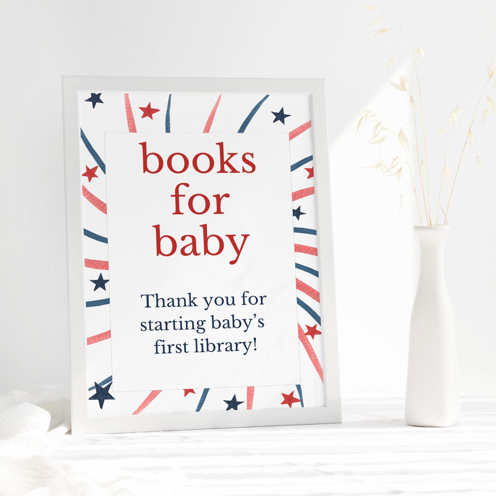 Little Firecracker Baby Shower Template Bundle: Patriotic Party ...