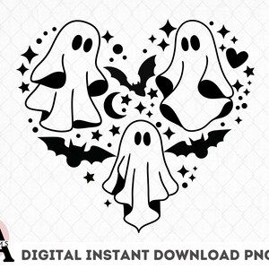 Ghost Heart SVG Ghost Cut File Stay Spooky Halloween Town - Etsy