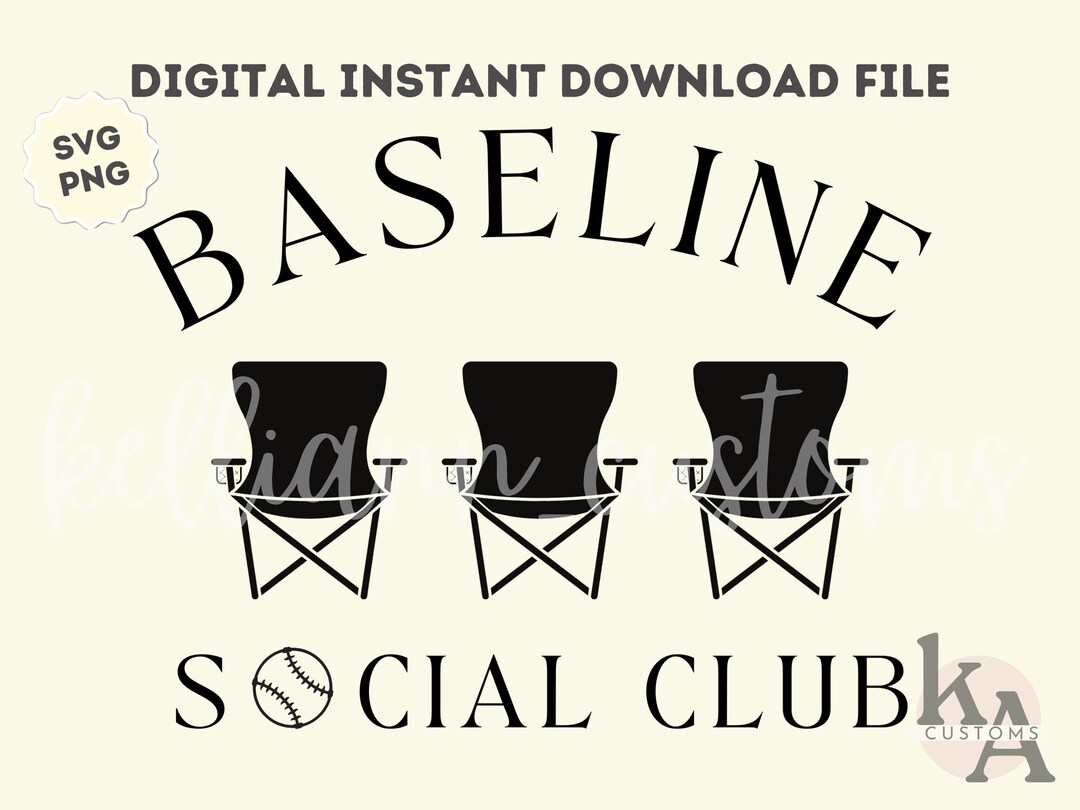 Baseline Social Club Svg, Baseball Mom SVG, Diamond Social Club ...