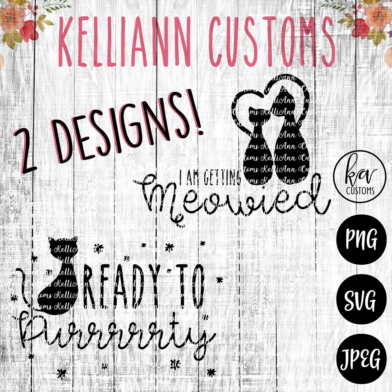 Cat Bachelorette Svg, Meowied, Cat Lover Svg, Ready to Purty, Cat Party ...