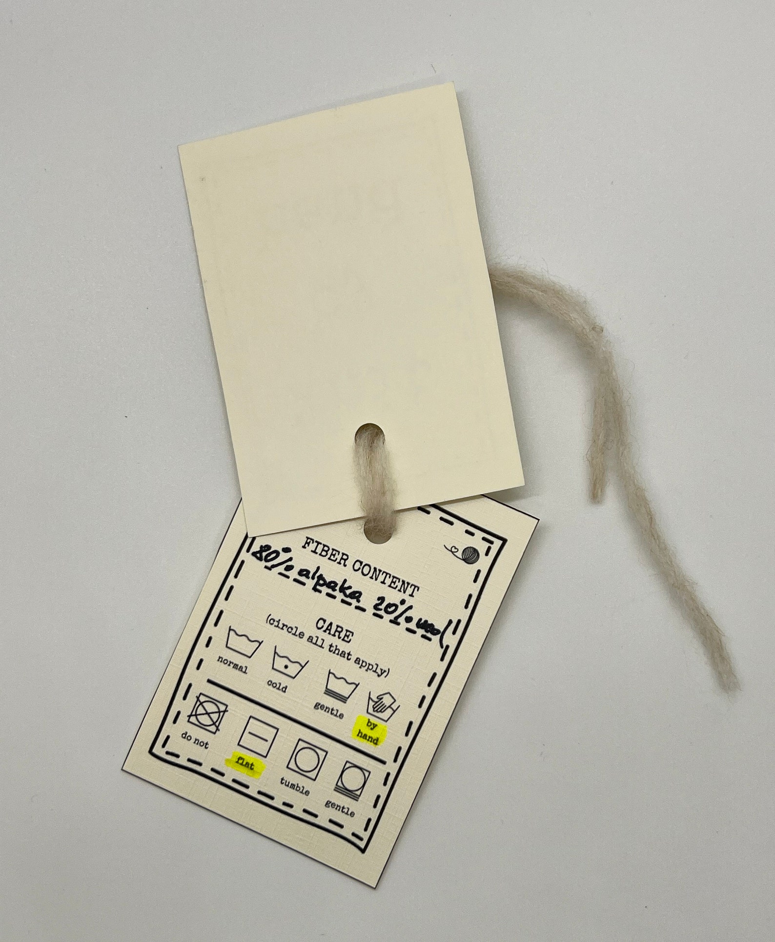 Printable Knit by Hand Care Tags: Knitting Labels (PDF) - Etsy
