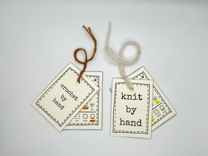 Knit by Hand Care Tags Printable Knitting Labels Knitted - Etsy
