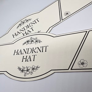 Handknit Hat Label: Printable Knitting Project Tags (PDF) - Etsy