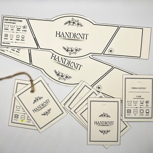Handknit Label, Printable Knitting Labels, Multipurpose Tags for ...