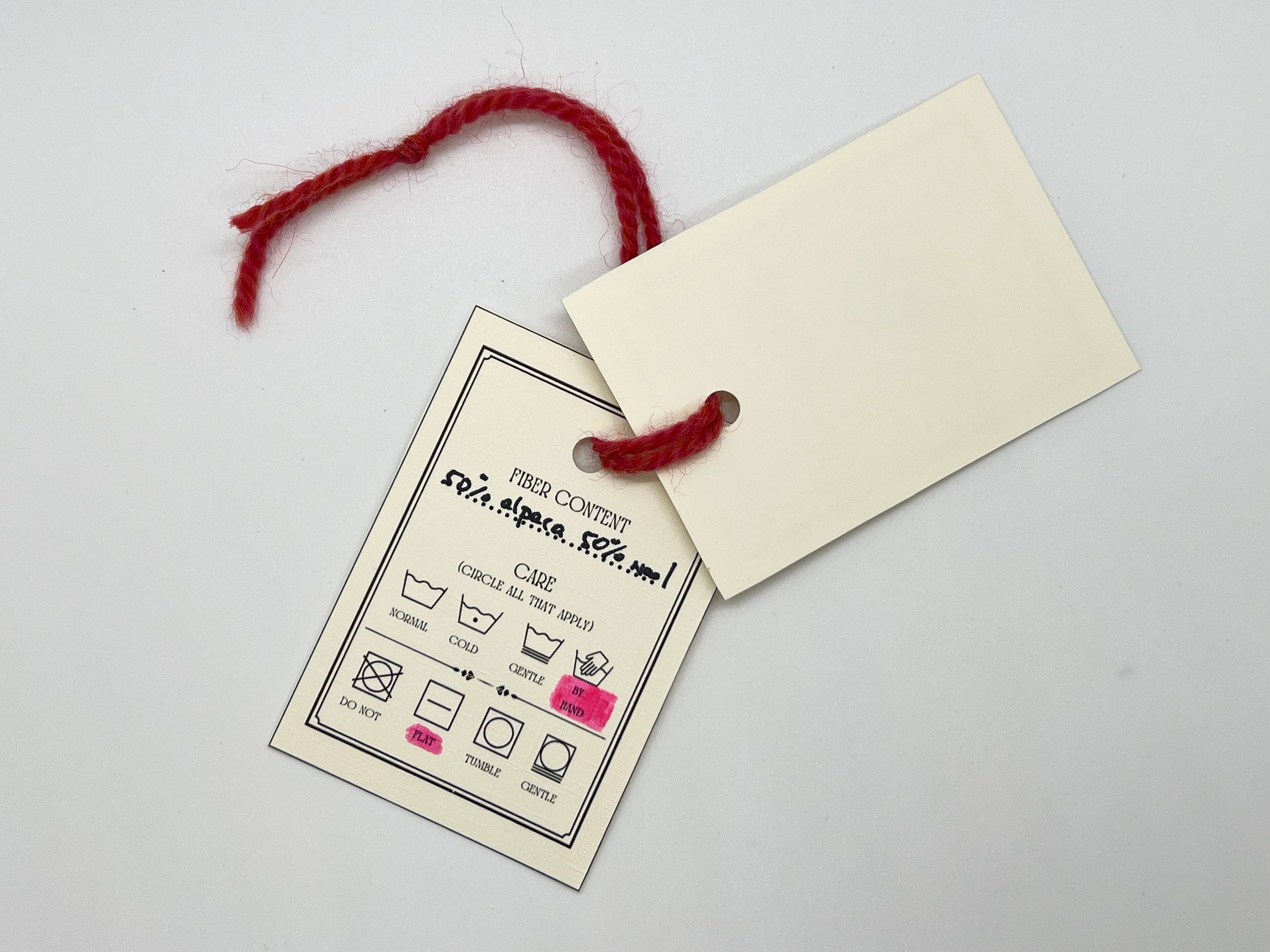 Handknit Care Tags, Printable Knitting Labels, Knitted Clothes ...