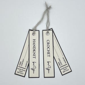 Printable Crochet Labels: Crochet for You. Skinny Garment Care Tags ...