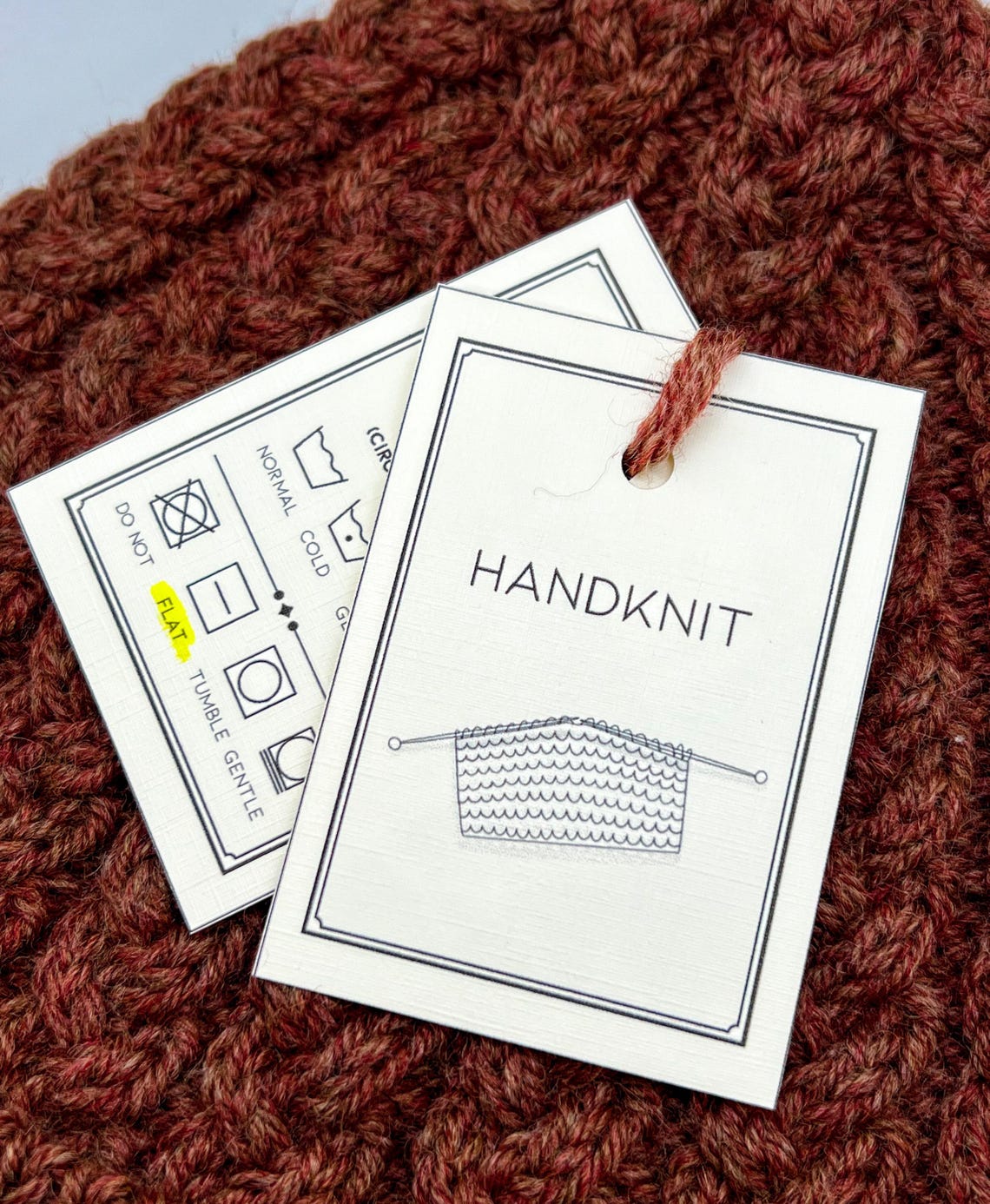 Handknit Care Tag: Printable Knitting Labels (PDF) - Etsy