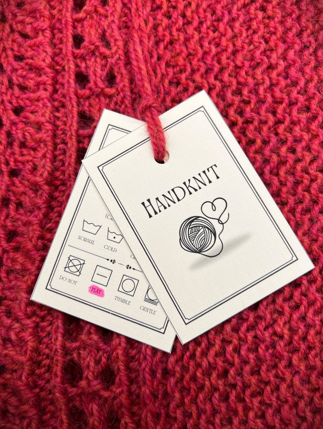 Handknit Care Tags, Printable Knitting Labels, Knitted Clothes ...
