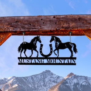 Custom Hanging Ranch Sign, Personalized Gate Entry Plaque, Horse Stable ...