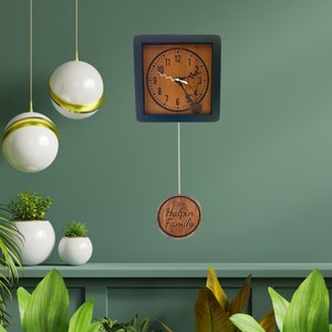 Personalized Pendulum Wall Clock - Etsy