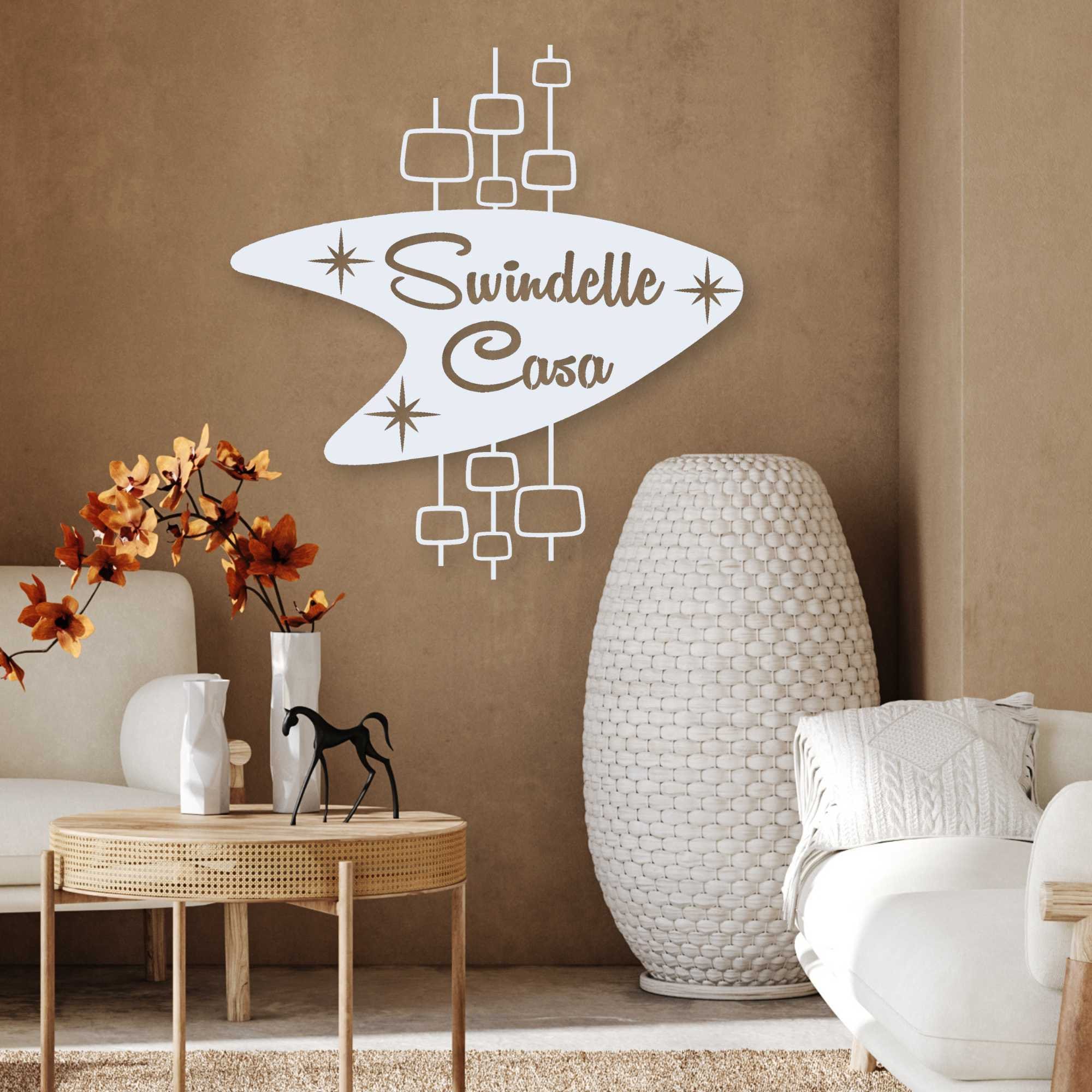 Personalized Mid Century Modern Metal Sign - Etsy