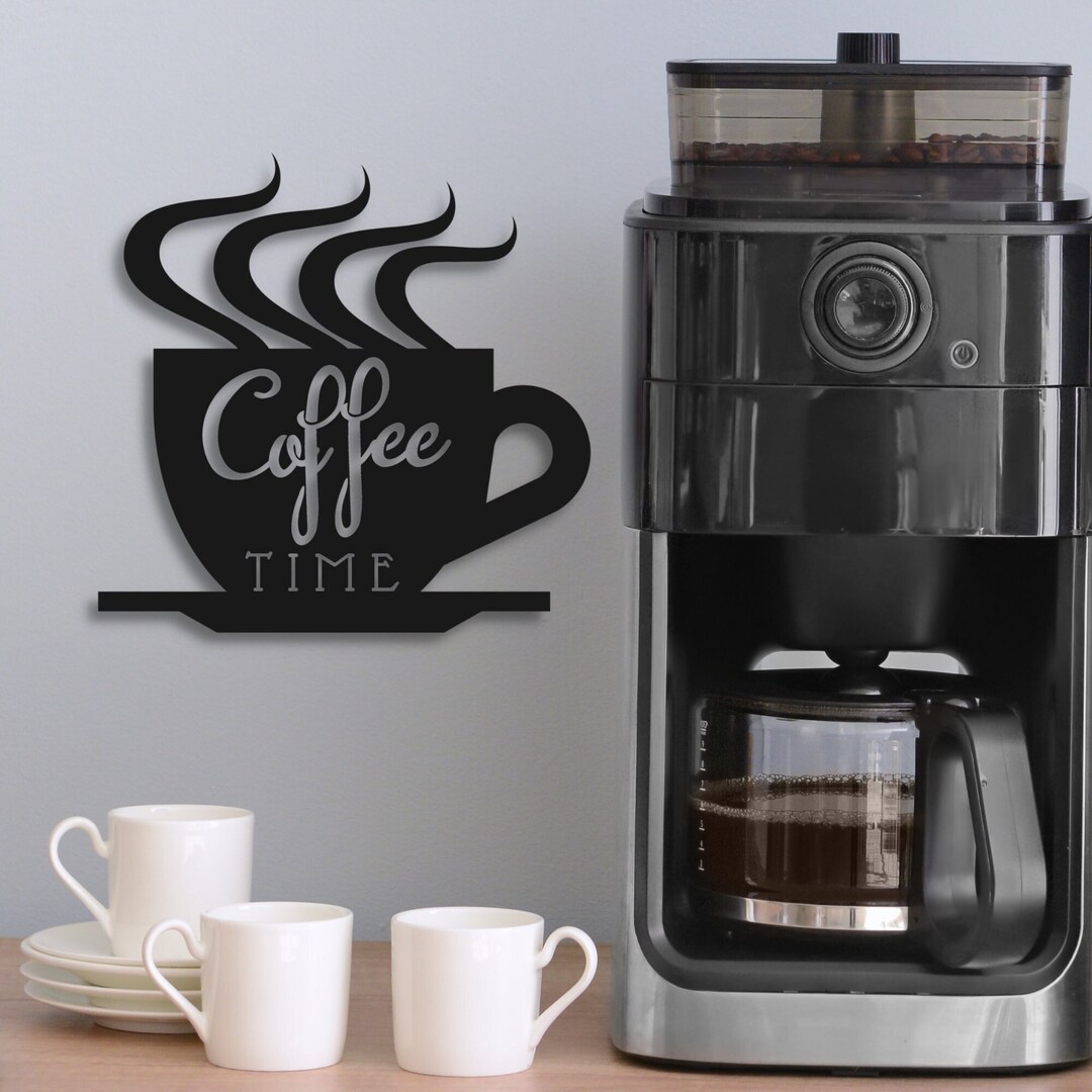 Coffee Time Metal Wall Art, Cafe Sign, Coffee Lover Gift Idea, Kitchen ...