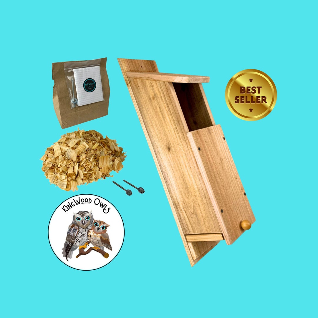 Cedar Owl Box From Kingwood Owls, Screech Owl Box for Outside Nesting ...