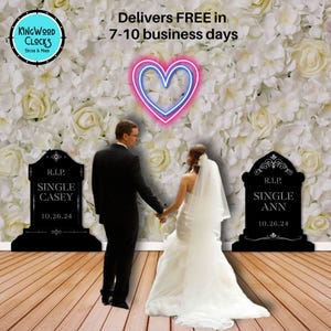 Custom RIP Bride & Groom Gravestone Sign, Funny Wedding Reception ...