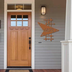 Metal Address Sign, MCM House Numbers Plaque, Mid Century Modern Home ...