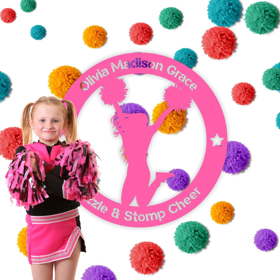 Custom Cheerleader Wall Hanging Decor, Cheer Girl Gift, Womens Athletic ...