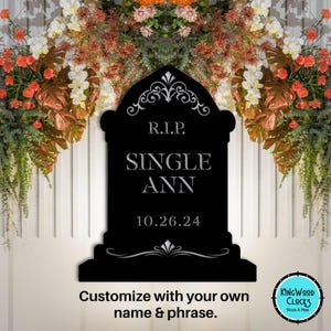 Custom RIP Bride & Groom Gravestone Sign, Funny Wedding Reception ...
