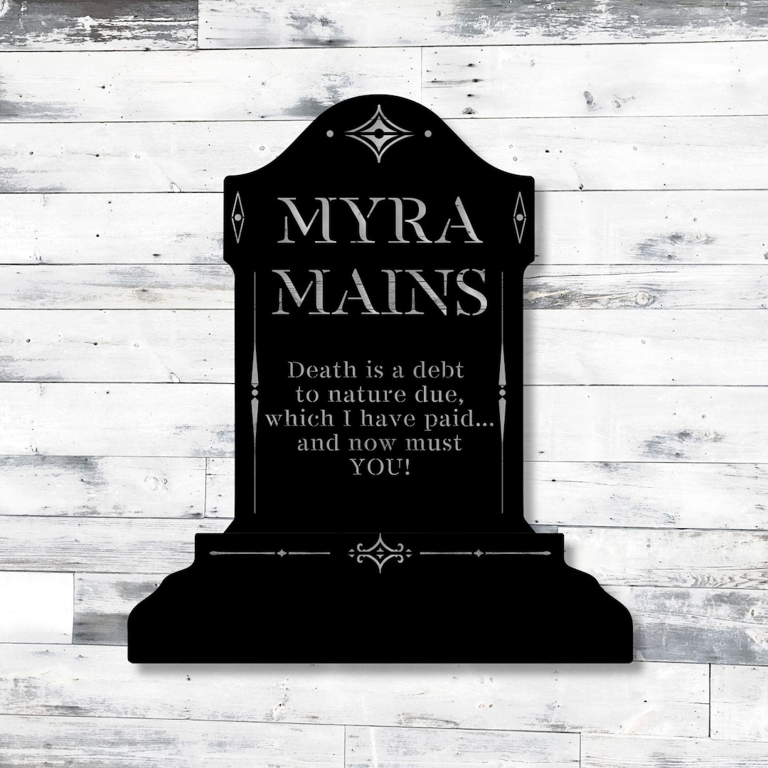 Custom Gravestone Metal Sign, Funny 40th Birthday Decorations ...