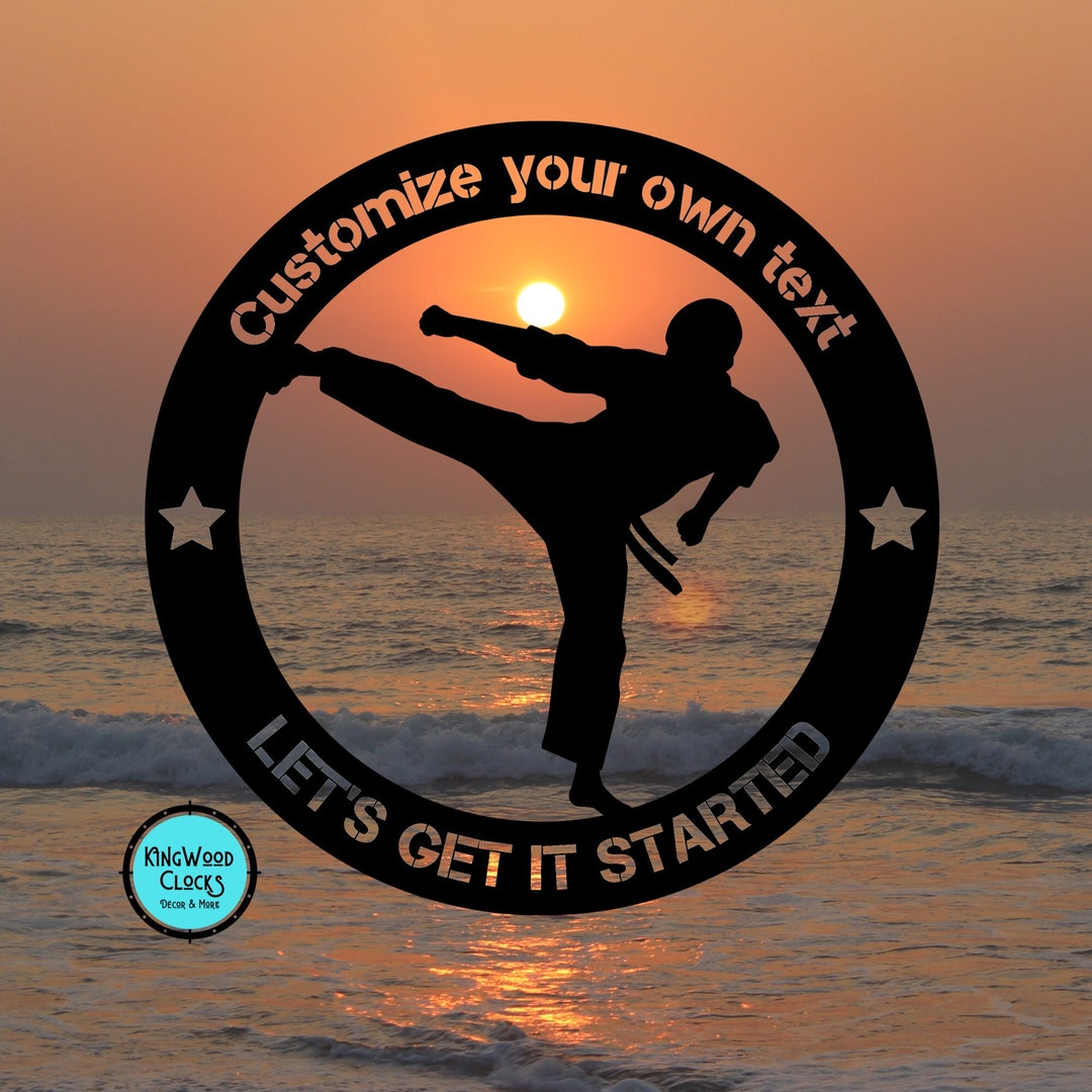 Personalized Martial Arts Metal Wall Art, Karate Kid Gift Idea ...