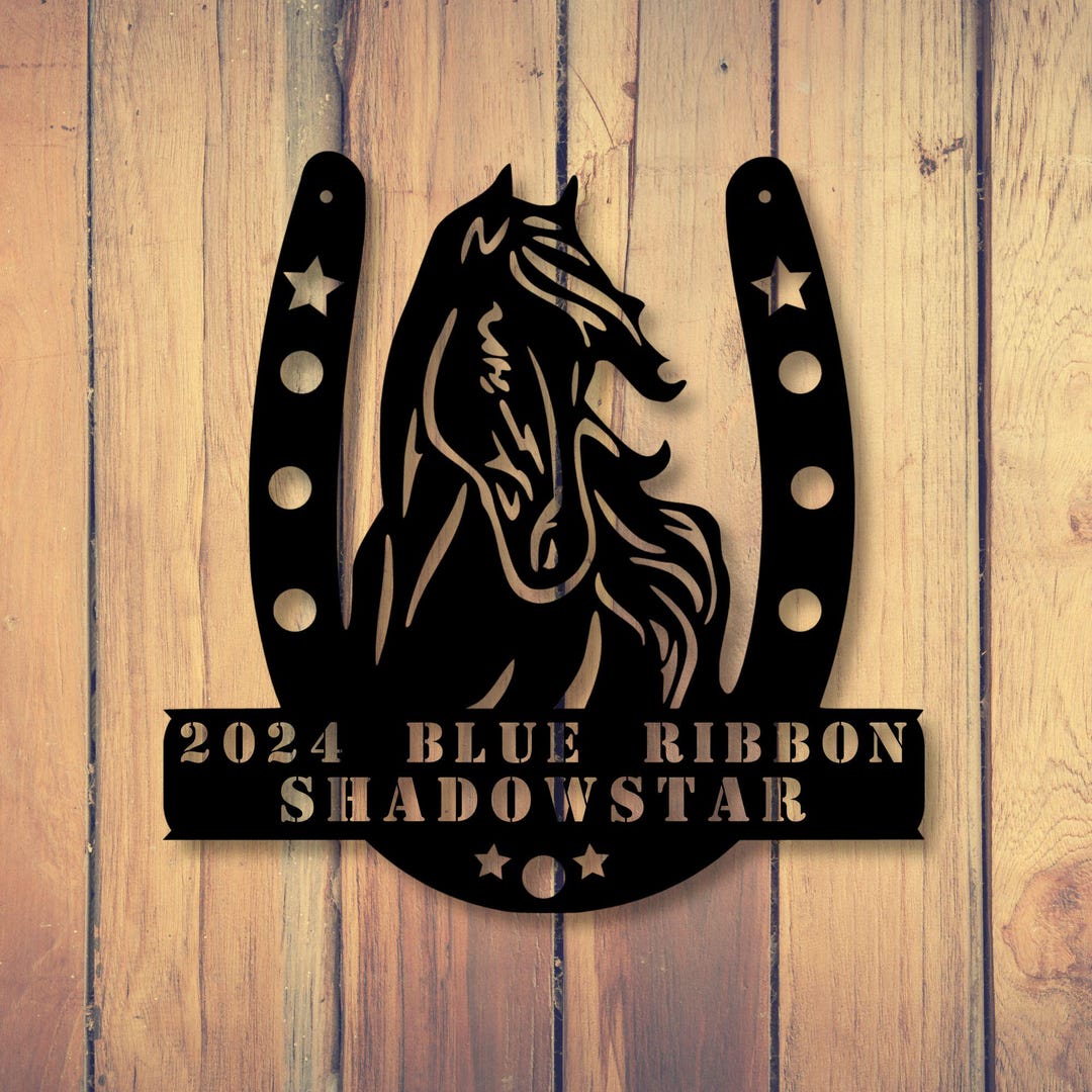 Horse Name Award Plaque, Custom Equestrian Trophy, Winning Horse ...