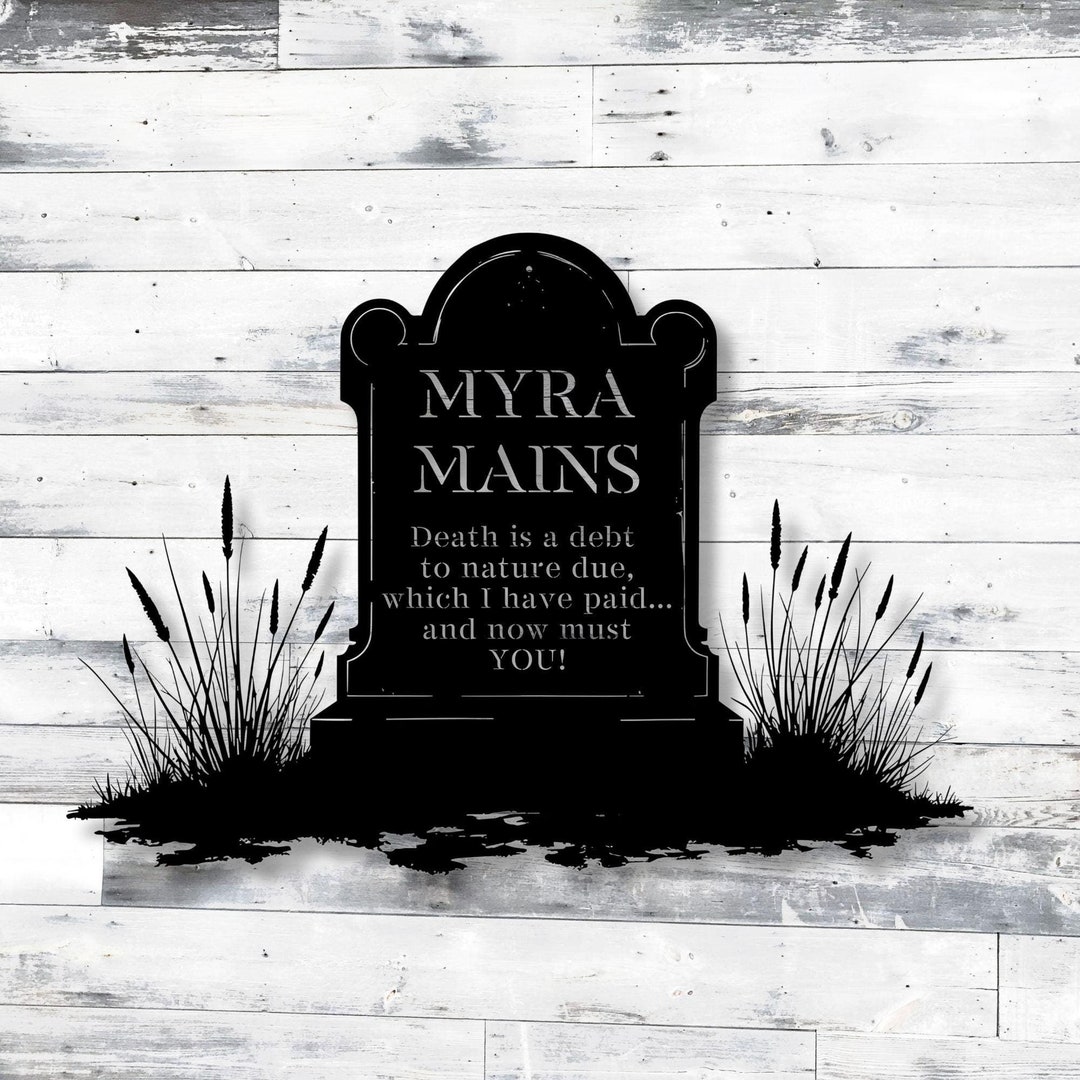 Custom Gravestone Sign, Spooky Halloween Decorations, Personalized ...