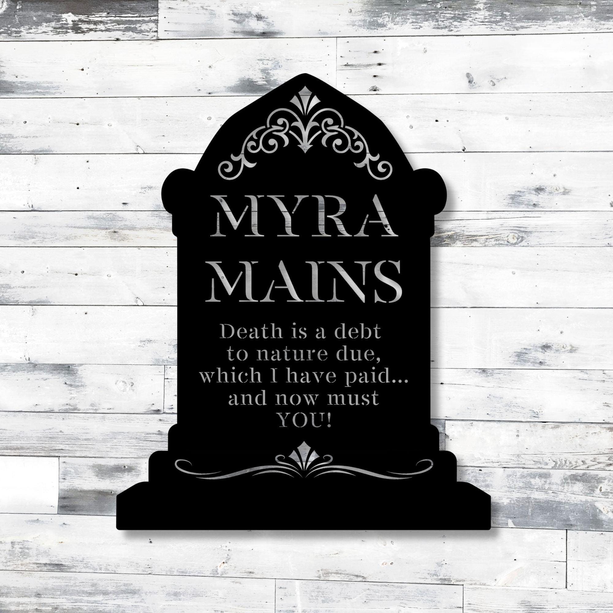 Custom Gravestone Sign, Spooky Halloween Decorations, Personalized ...