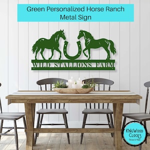 Personalized Horse Ranch Metal Sign, Custom Barn Entry Plaque, Stall ...