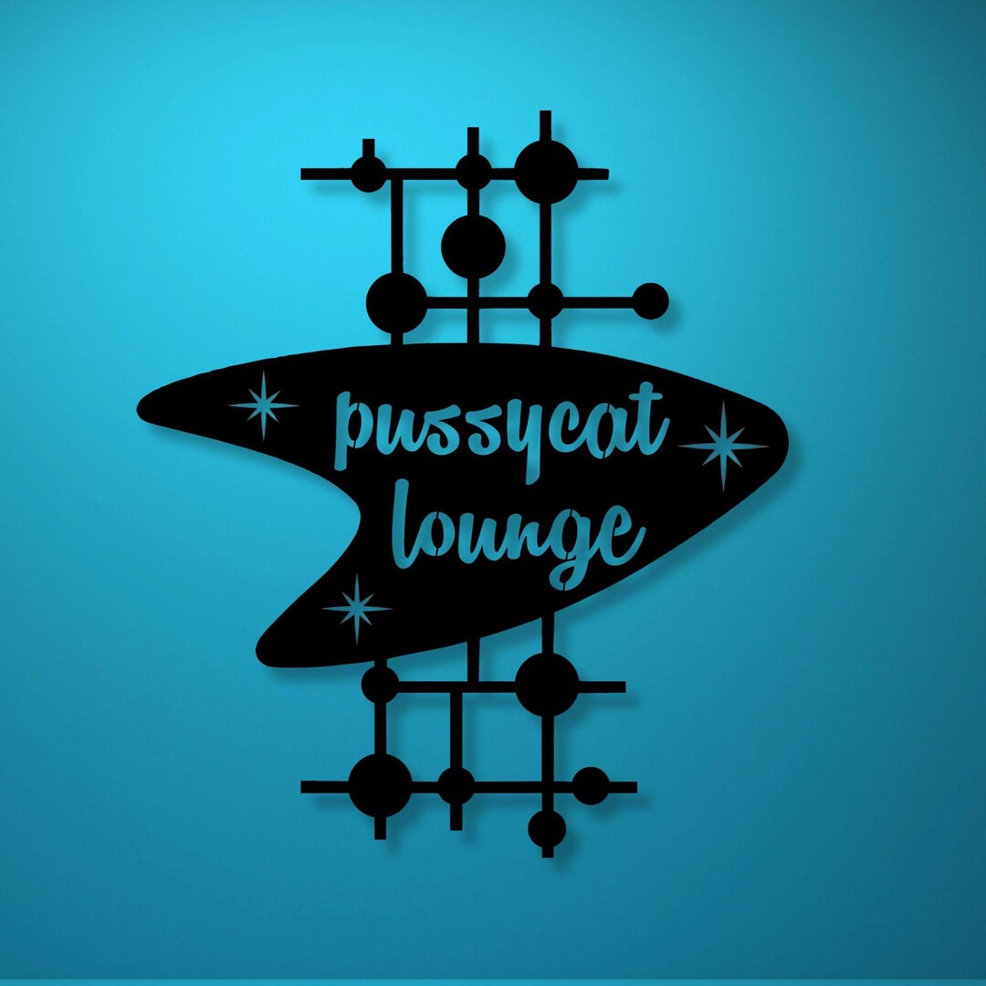 Personalized MCM Name Sign, Custom Mid Century Modern Boomerang Wall ...