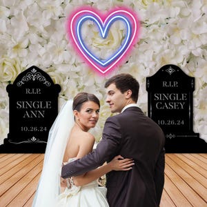 Custom RIP Bride & Groom Gravestone Sign, Funny Wedding Reception ...