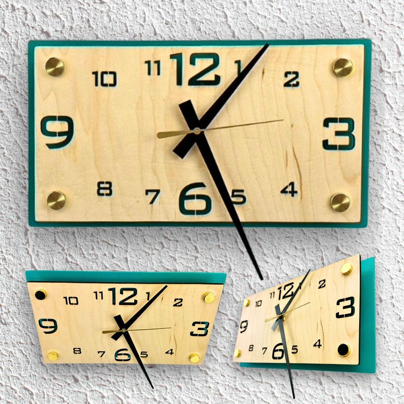 Mid Century Clock - Etsy