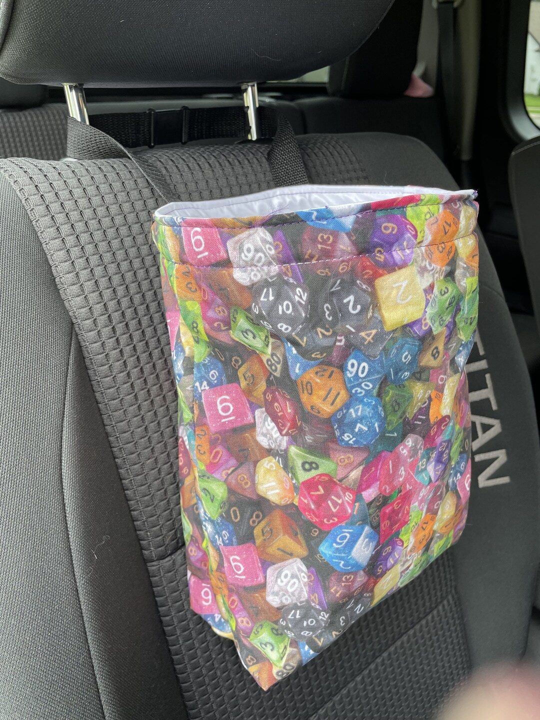 Car Trash Bag | Dice | Re-usable Trash Bag | Traveling Trash Bag ...